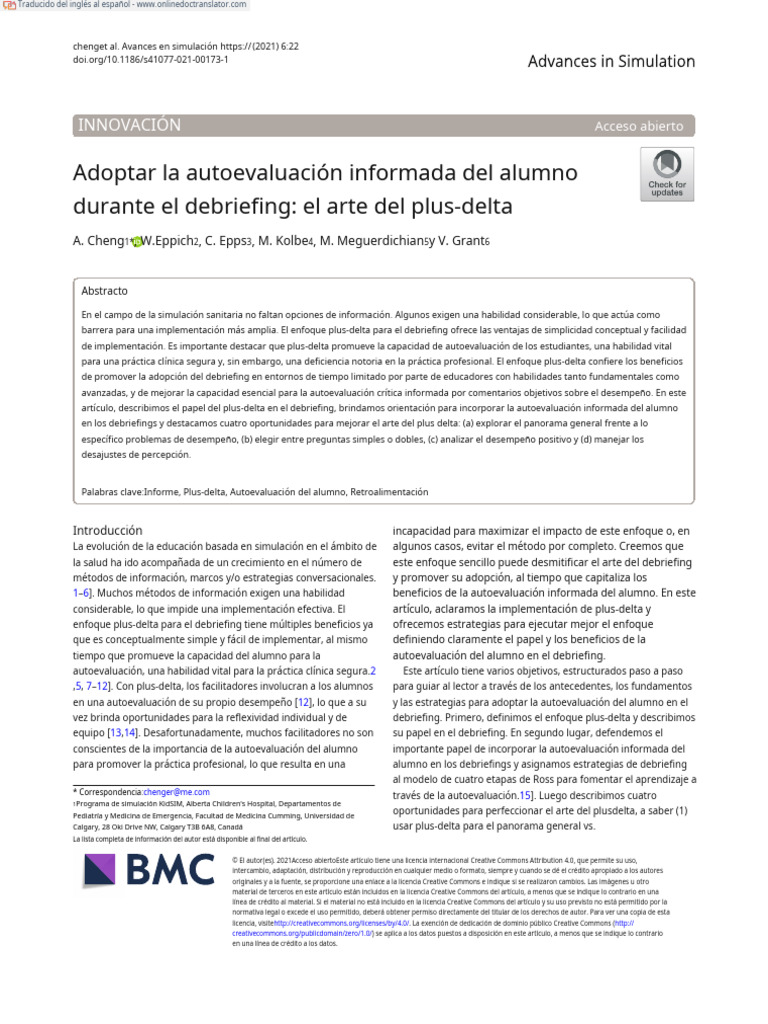 Embracing Informed Learner Self-Assessment Durind Debriefing The Art ...