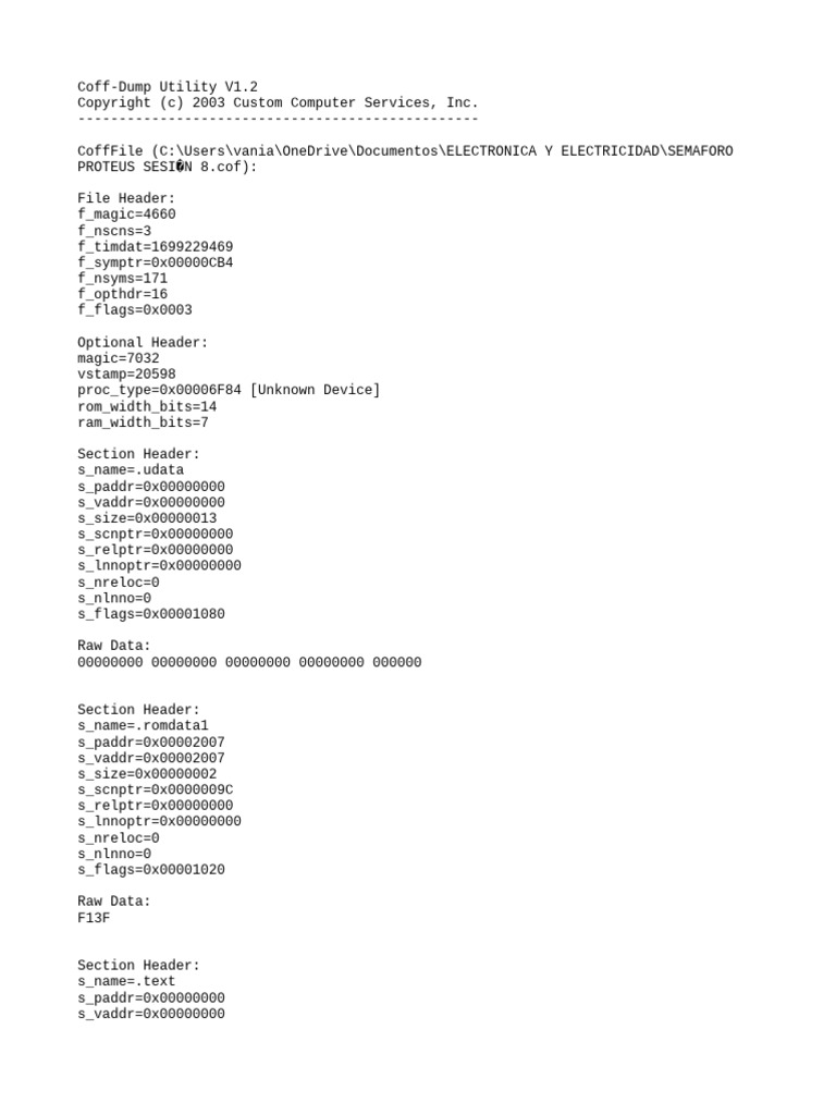 SEMAFORO PROTEUS SESIÓN 8.cof | PDF