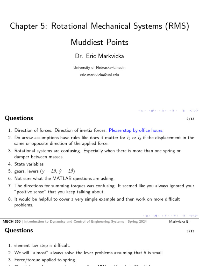 MECH 350 Chapter 5 MP | PDF