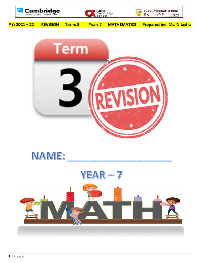 Cis Assignment 87444 t3 Y7 Revision Material | PDF
