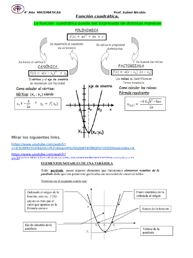 Función cuadrática | PDF