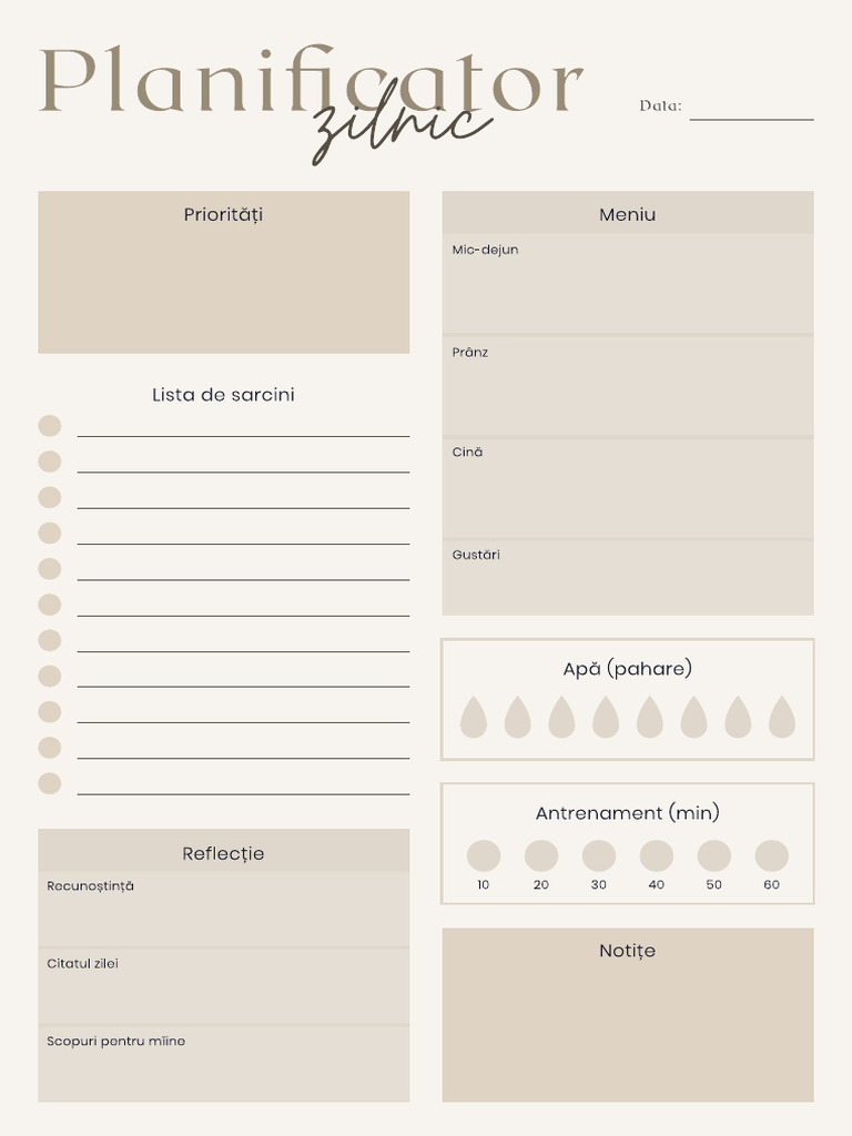 Planificator Zilnic | PDF
