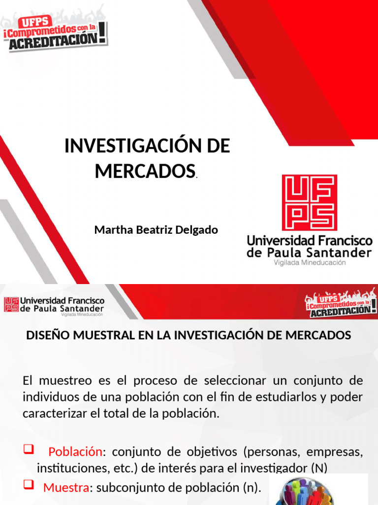 3 Diapositivas Determinación de La Muesstra UFPS | PDF