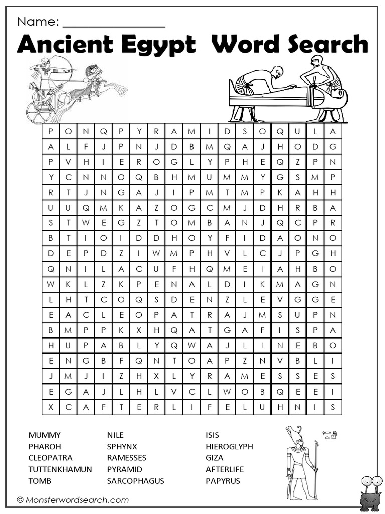 Ancient Egypt Word Search | PDF