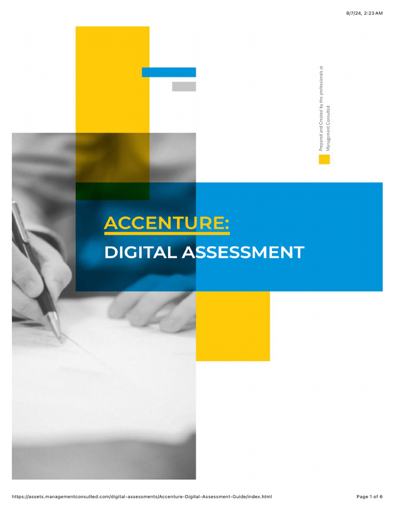 Accenture Digital Assessment - Management Consulted | PDF