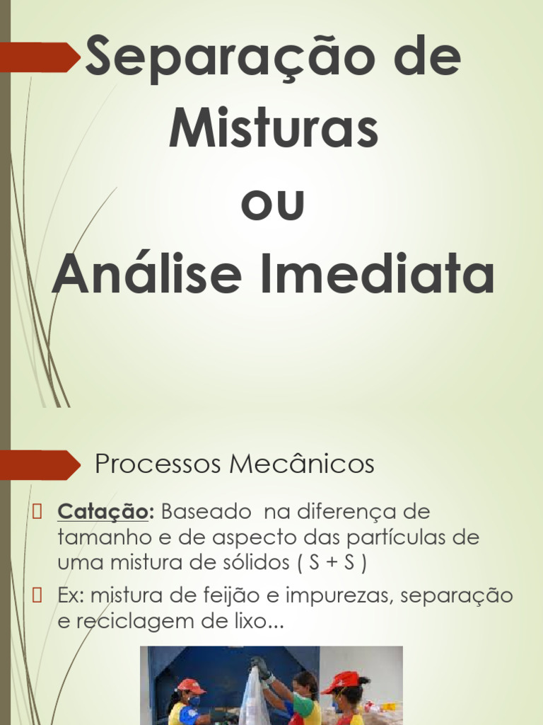 Separação de Misturas | PDF | Mistura | Biogás