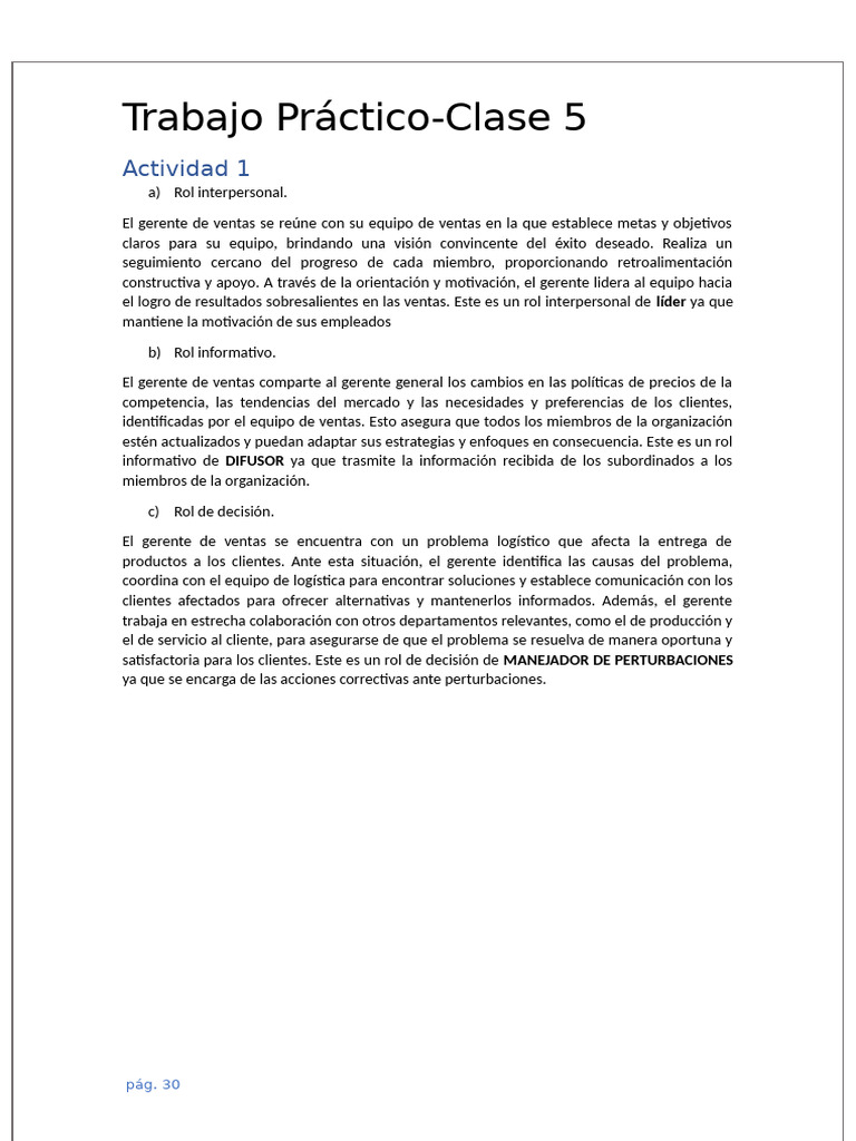 Trabajo Práctico CLASE 5 | PDF