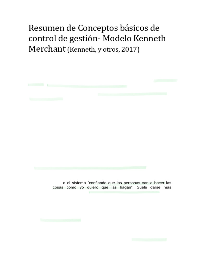2021-Control de Gestion - Conceptos Basicos Del Modelo de Kenneth ...
