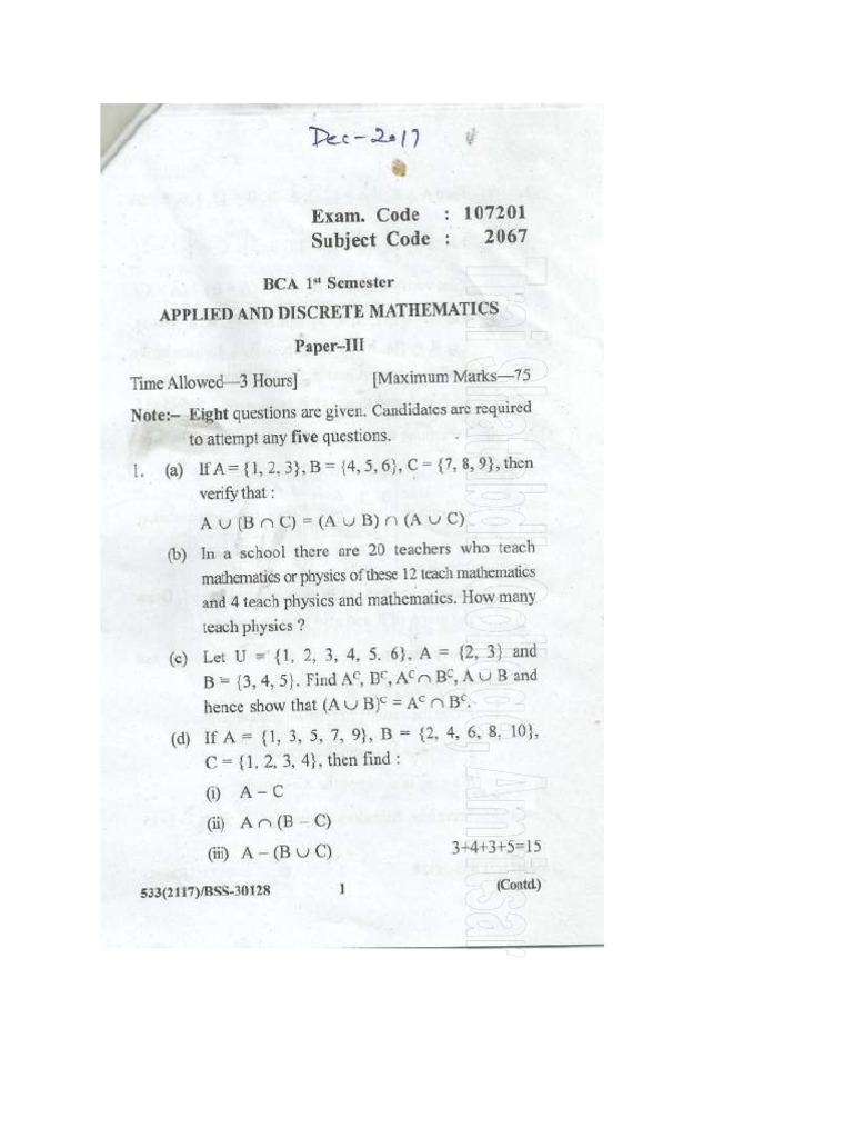 Applied & Discrete Mathematics101 | PDF