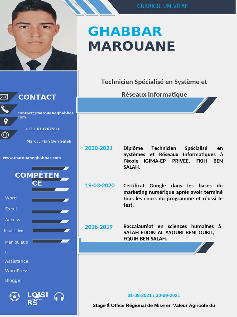 Marouane CV Pro | PDF