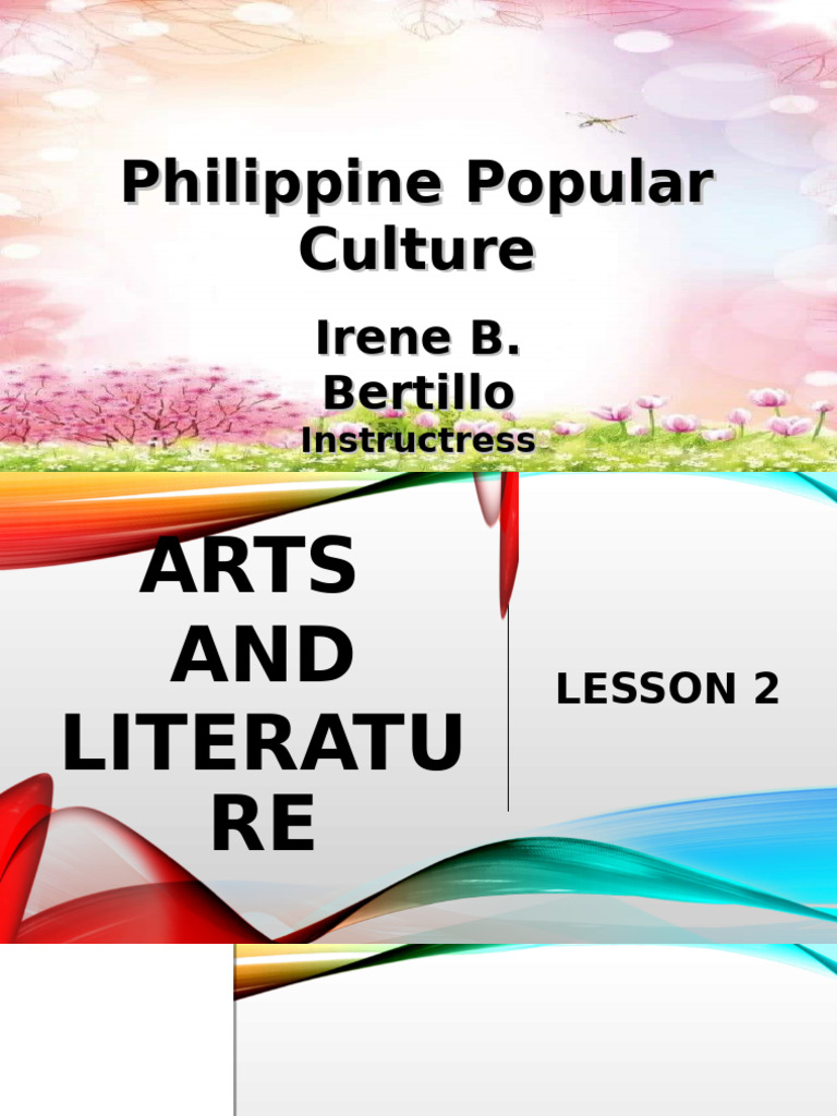 Lesson 2-Phil Pop Culture - IRENE | PDF | Philippines | Theatre