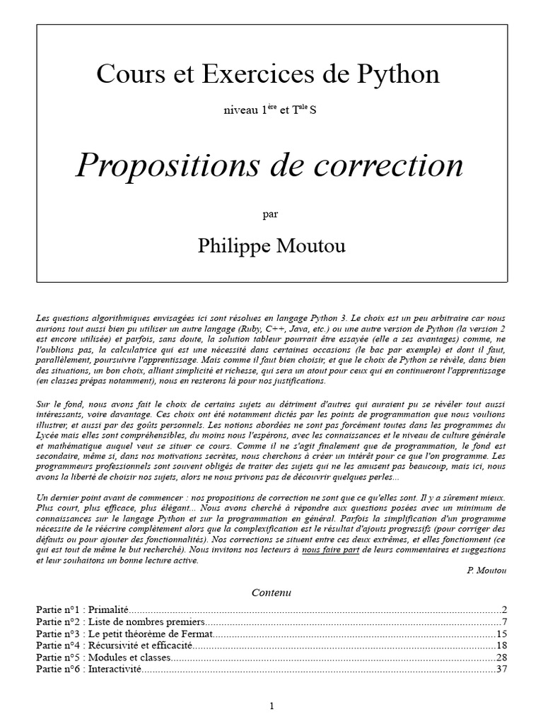 TDsPythonCorrection | PDF
