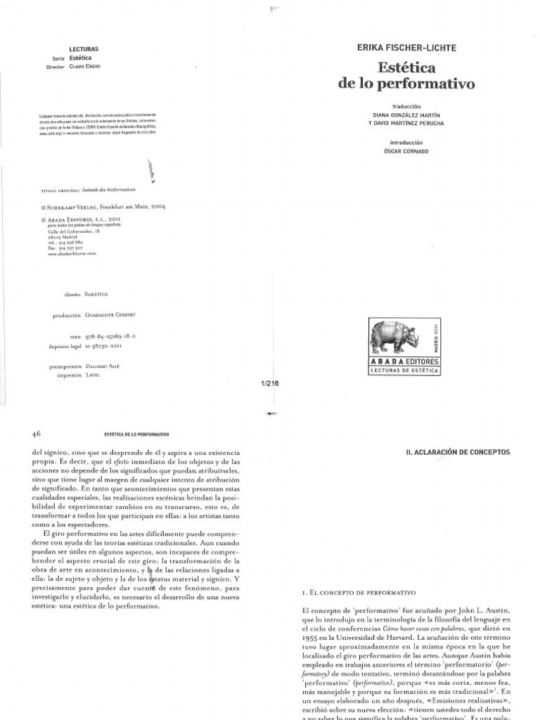 Erika Fischer-Lichte-Estética de Lo Performativo-Parte II-pp. 47-76 | PDF