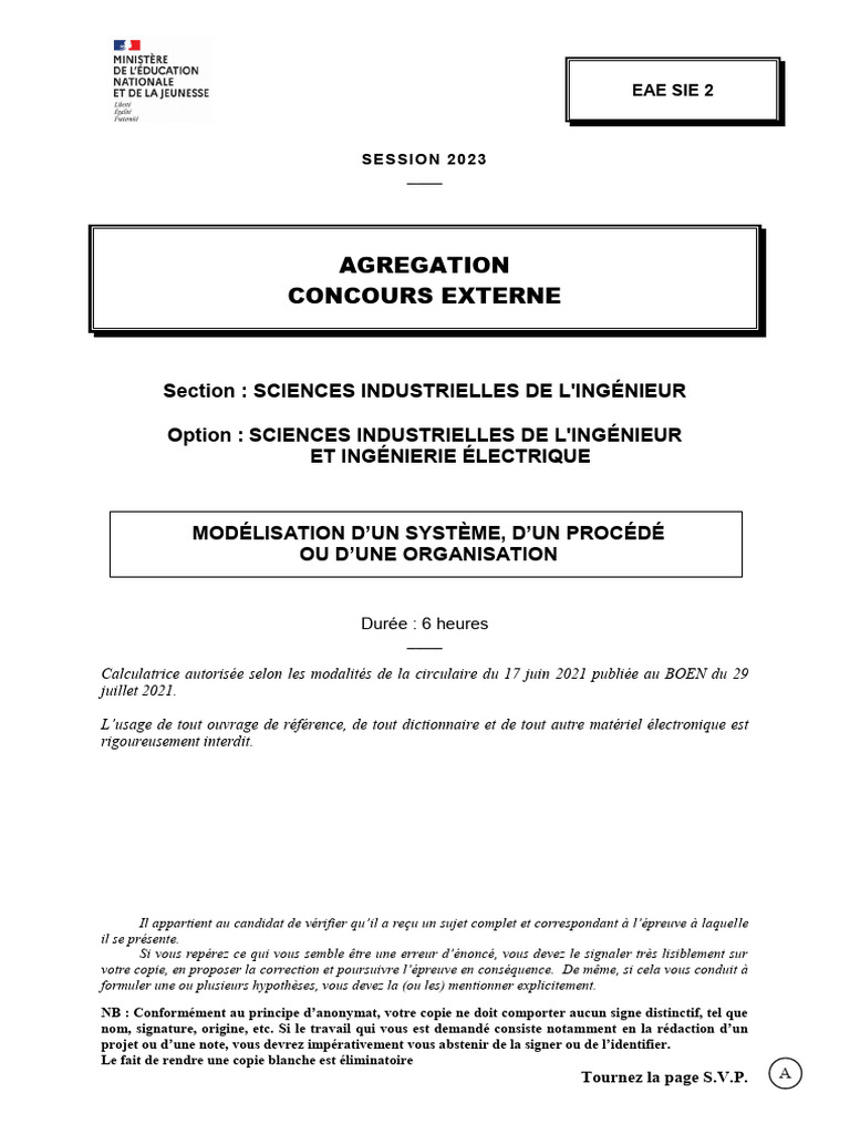 Agreg Ext Sii 2 2023 | PDF