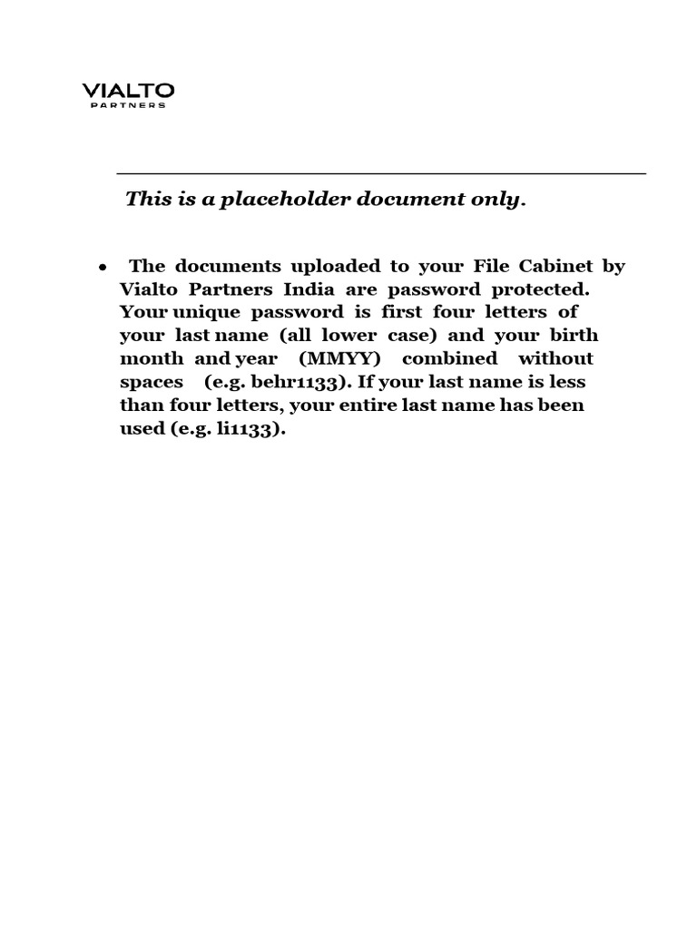 Password Placeholder | PDF