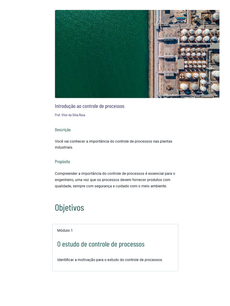 Introdução Ao Controle de Processos | PDF