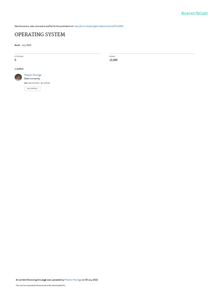 OS Operating Systems Info | PDF | File System | Operating System