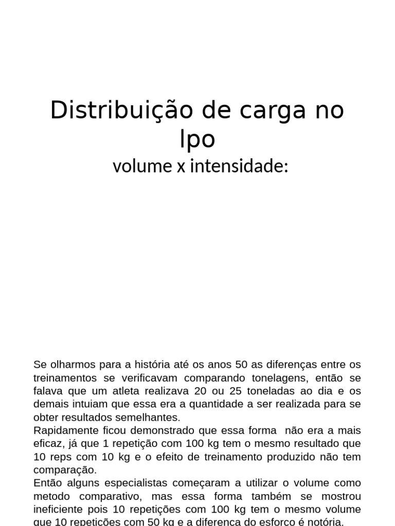 Distribuição de Carga No Lpo | PDF