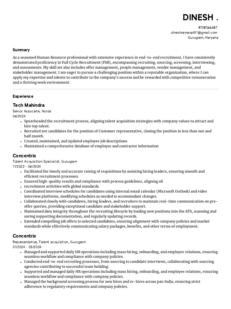 Dinesh EY Resume ATS | PDF