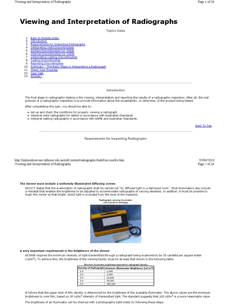 Interpreting Radiographs: Identifying Welding and Casting ...