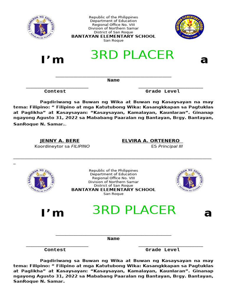 AP CERTIFICATE of Appreciation | PDF