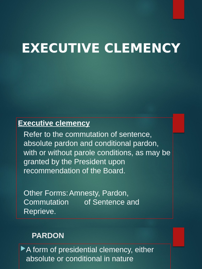 Topic-8 Executive Clemency | PDF