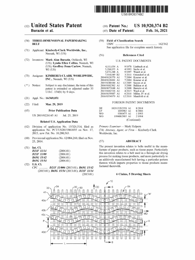 Patent US10920374 | PDF