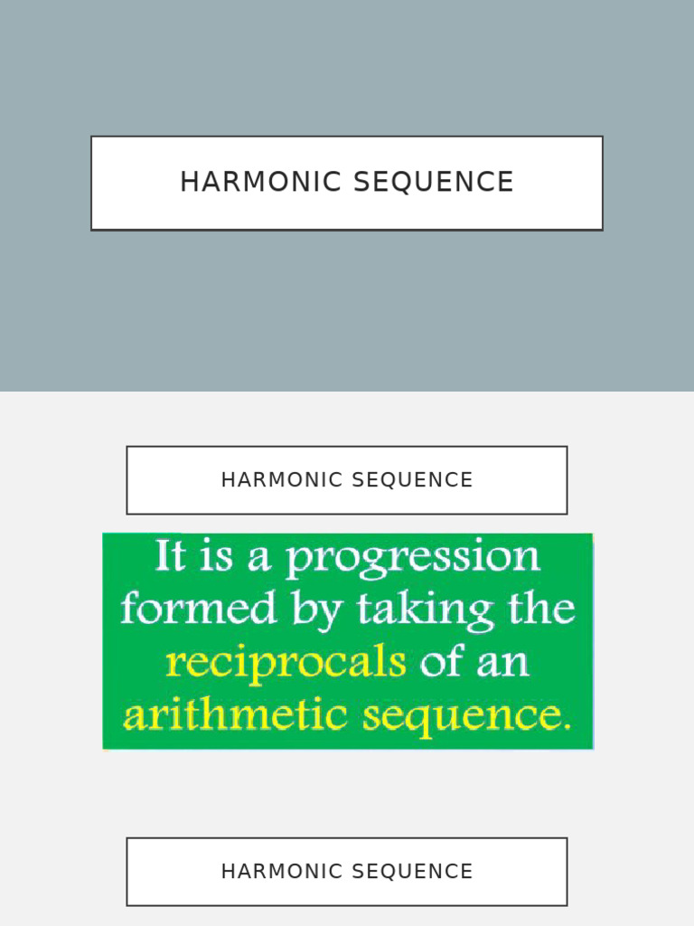 Harmonic sequence | PDF