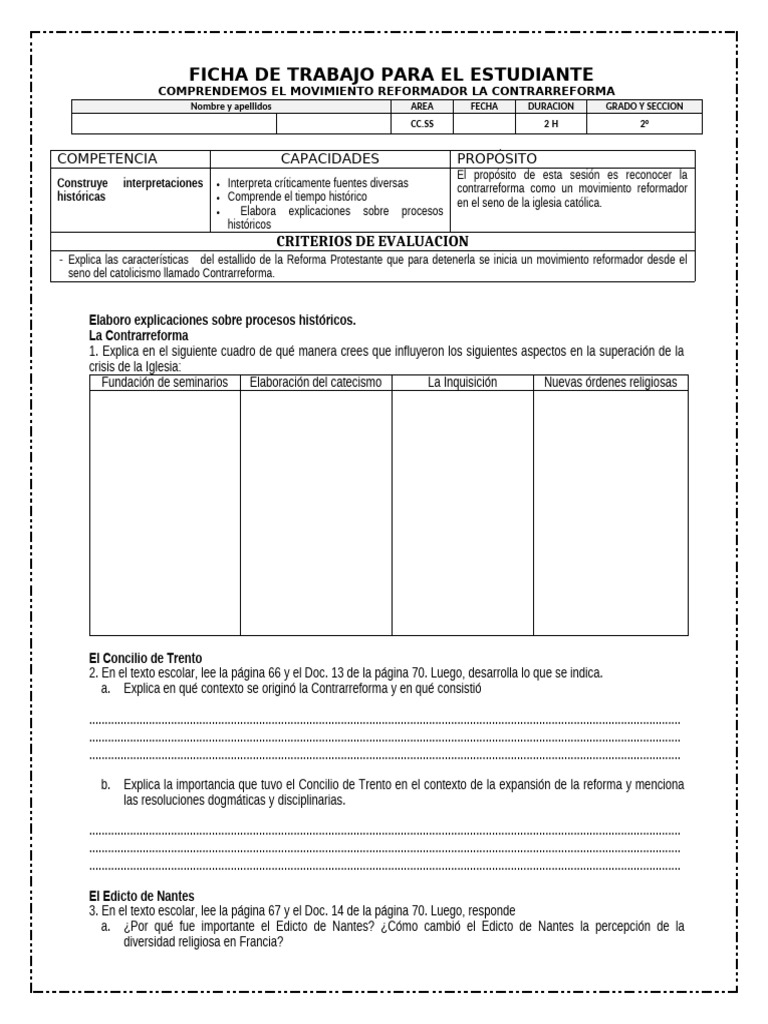 Unidad 5 - Ficha Sem 4 - CC - SS 2° | PDF