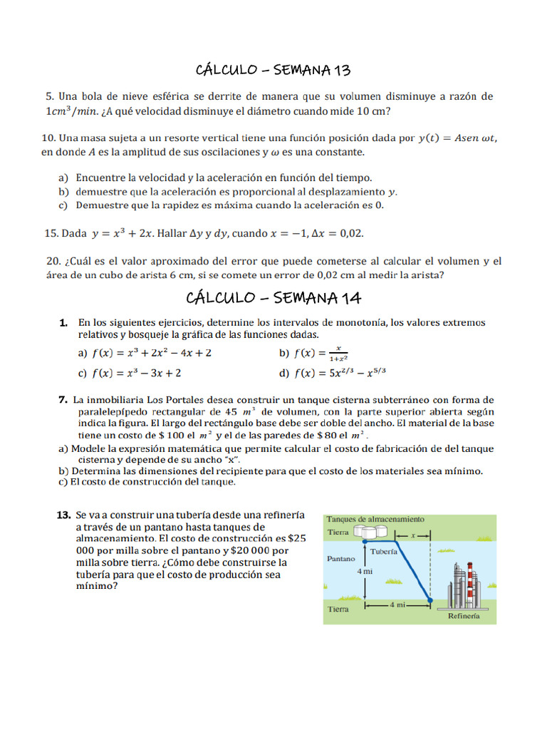 Cálculo Ejercicios | PDF