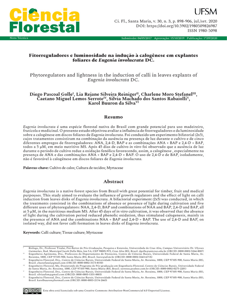 Fitorreguladores e Luminosidade Na Inducao a Calog | PDF