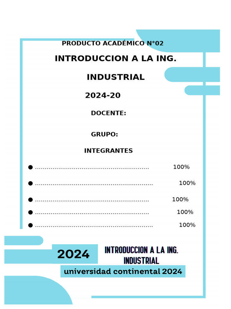 Producto Academico 2 - Introduccion a La Ing. Industrial | PDF