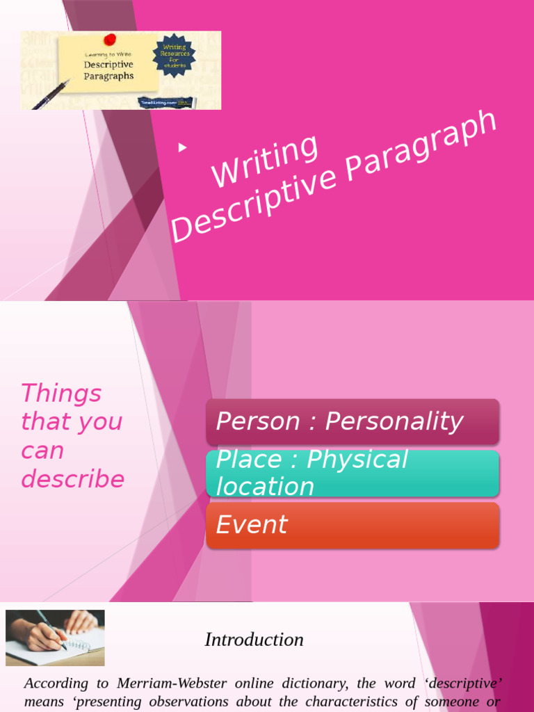 Descriptive Paragraph | PDF