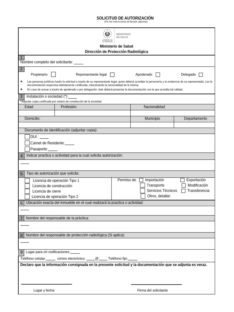 ANEXO III SOLICITUD DE AUTORIZACION - v3 | PDF