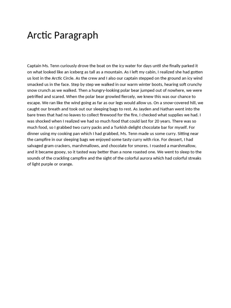 Artic Paragraph | PDF