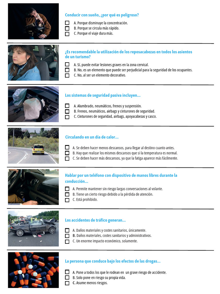 Ejemplo de examen de a DGT | PDF