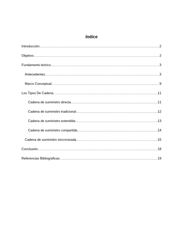 Investigación Tipos de Cadena | PDF