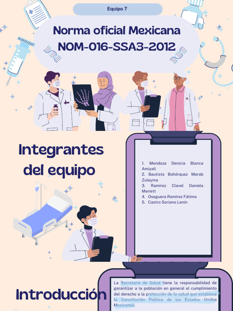 Norma Oficial Mexicana__NOM 016 SSA3 2012 (1) | PDF