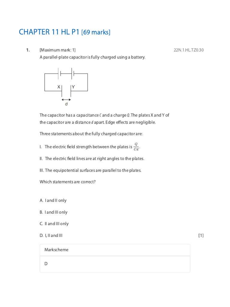 Chapter 11 HL p1 Mark | PDF