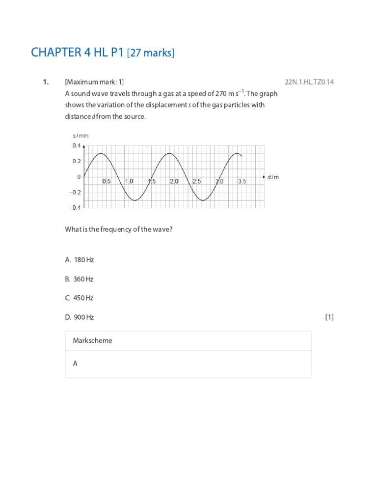 Chapter 4 Hl p1 Mark | PDF