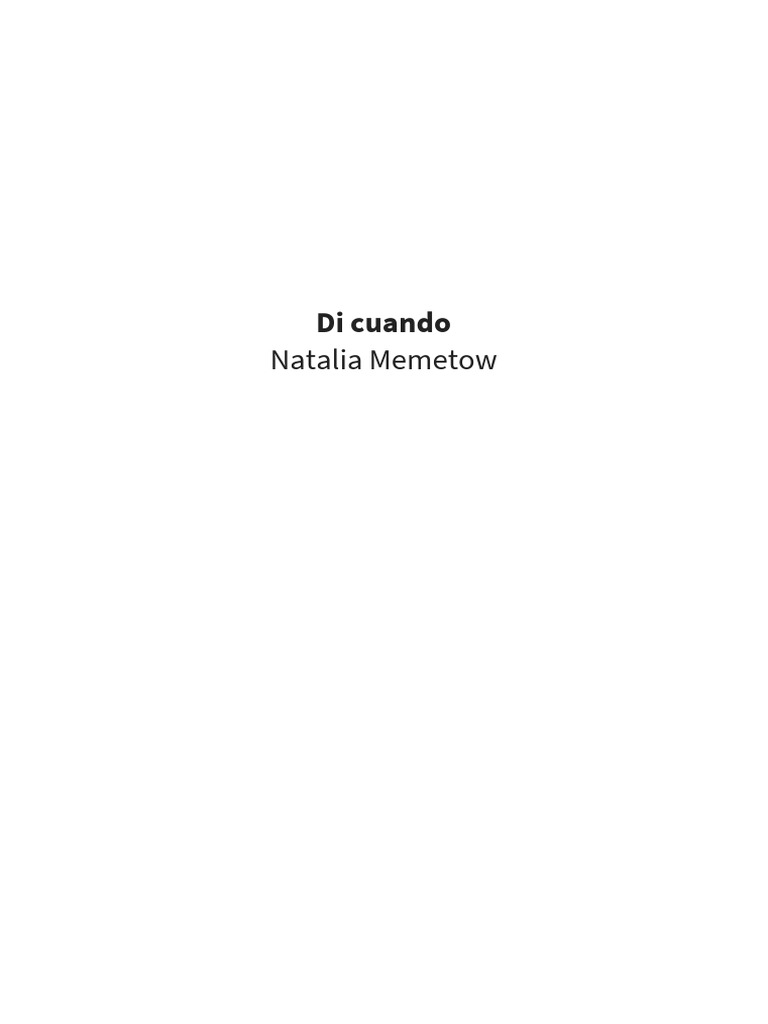 Di Cuando - Natalia Memetow PDF | PDF