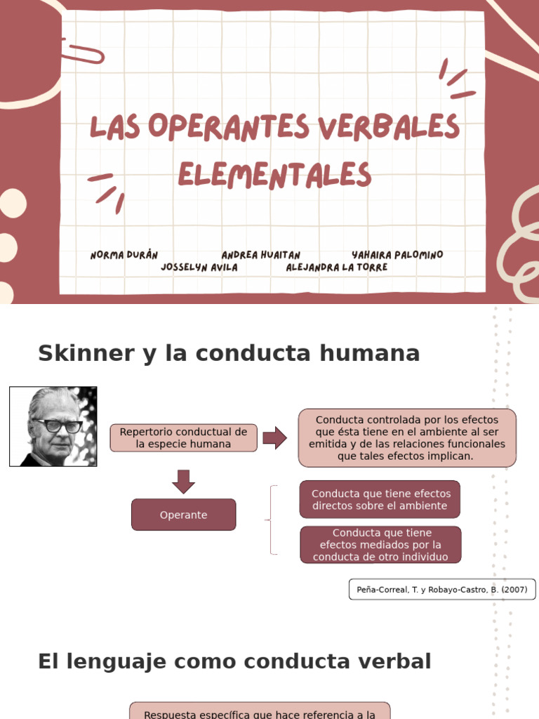 Exposición - Conducta Verbal | PDF
