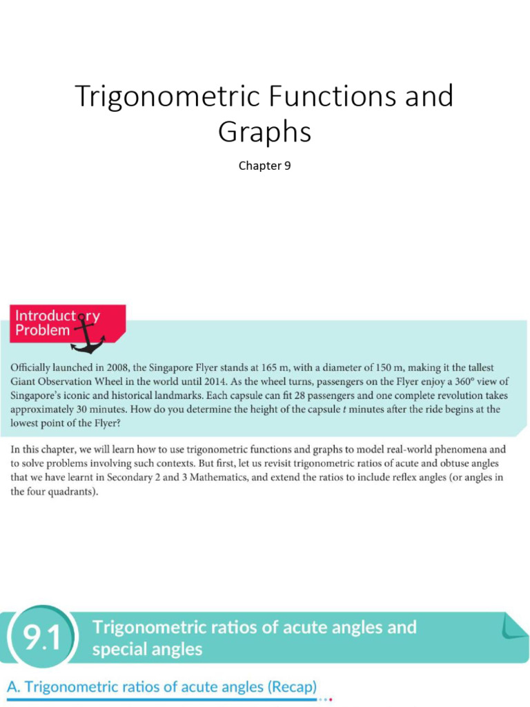 AM Chp 9 Trigonometric Functions and Graphs | PDF
