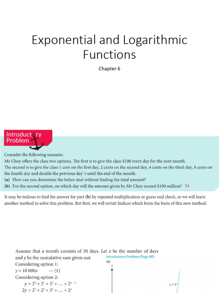 AM CHP 6 Exponential and Logarthmic Functions | PDF