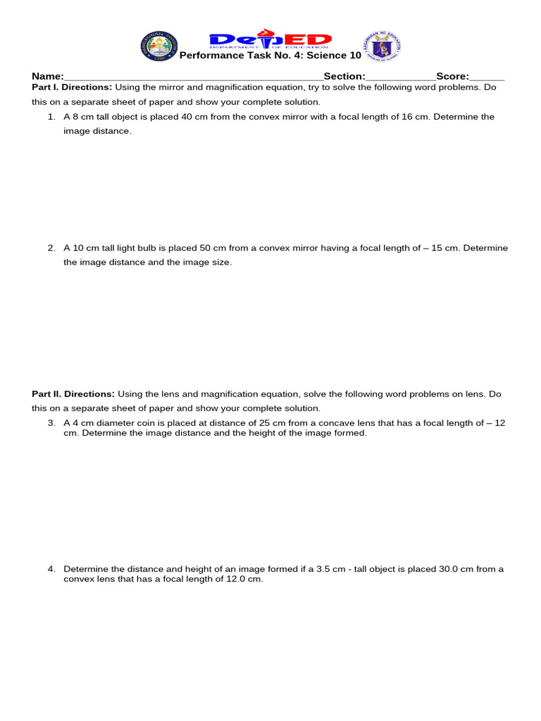 Performance Task No 1 | PDF