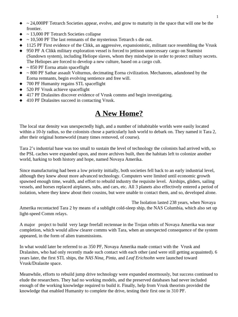 Frontier Timeline Players Info | PDF