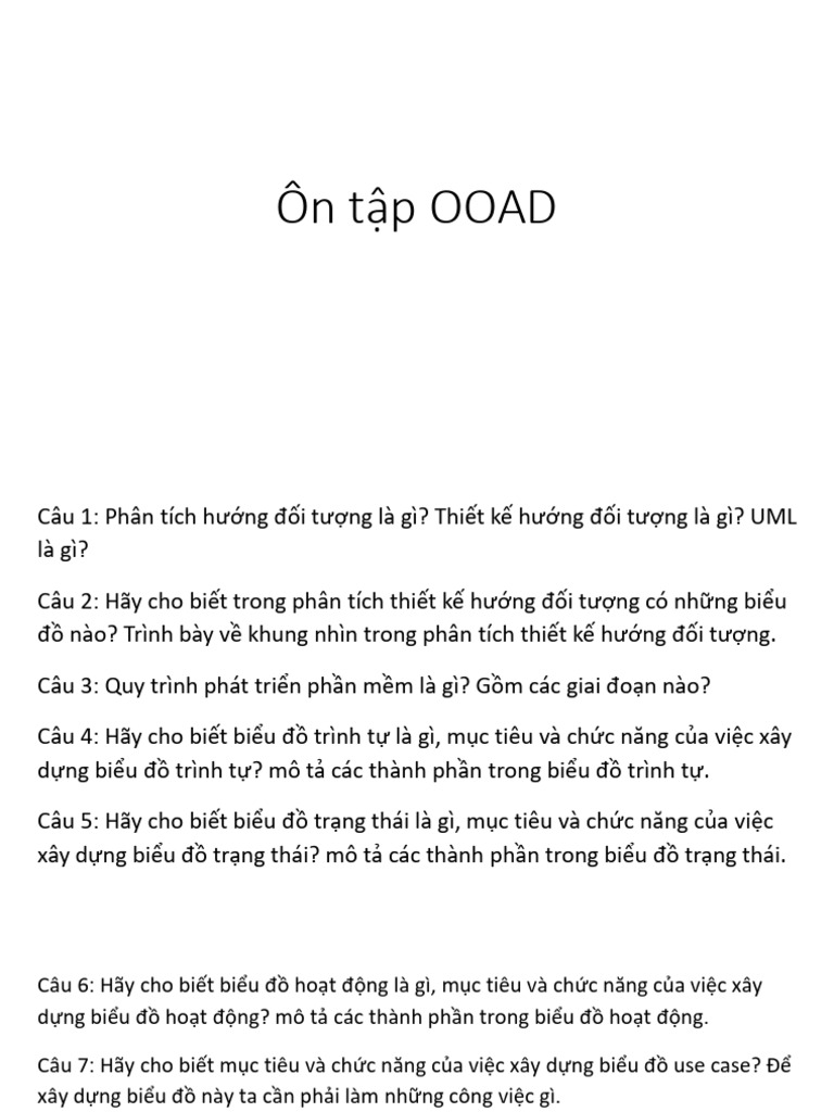 Ôn tập OOAD | PDF