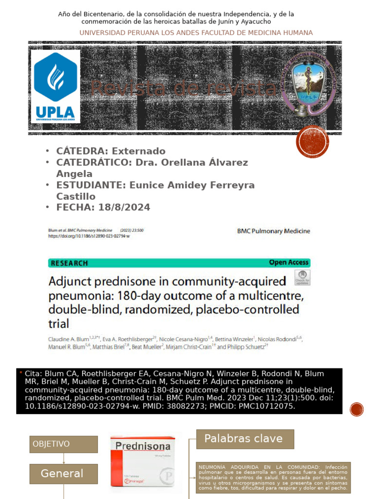 Control de Lectura NEUMONIA | PDF