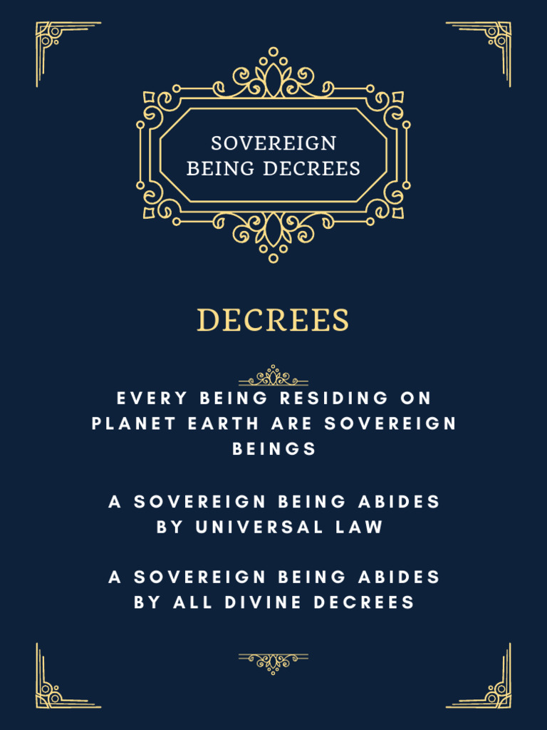 Sovereign Being Decrees | PDF