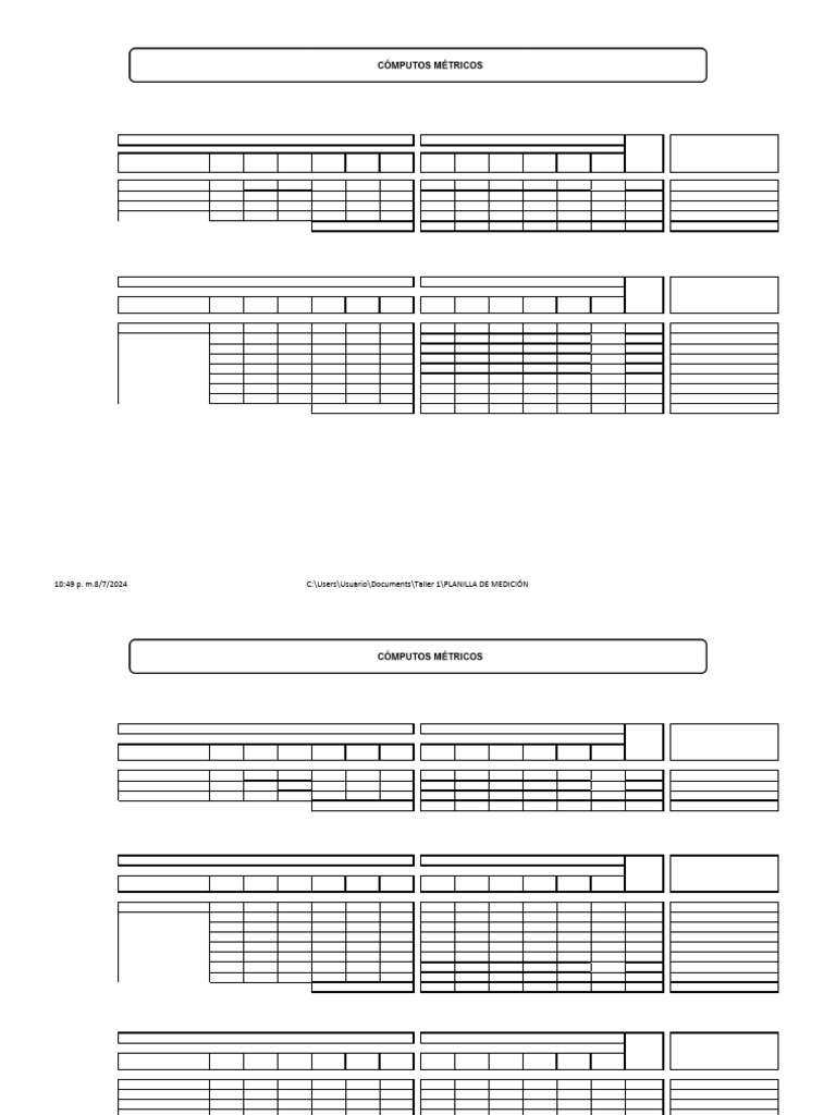 Computos Metricos Arq | PDF